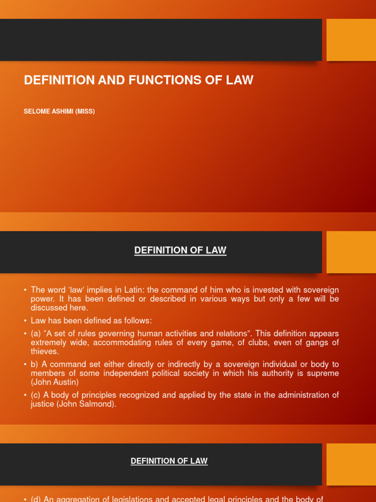 Definition of Law and Functions of Law | PDF | Alternative Dispute ...
