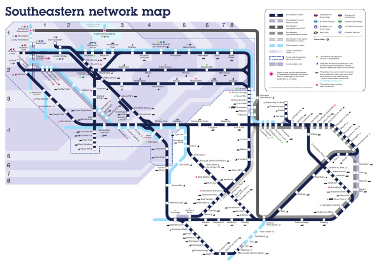Southeastern Railway Network Map | PDF | England | Land Transport