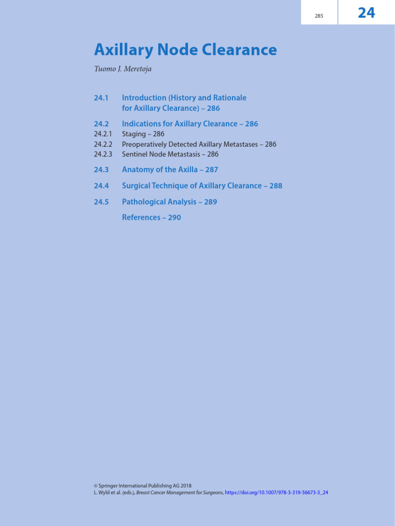 Axillary Clearance | Download Free PDF | Arm | Breast Cancer