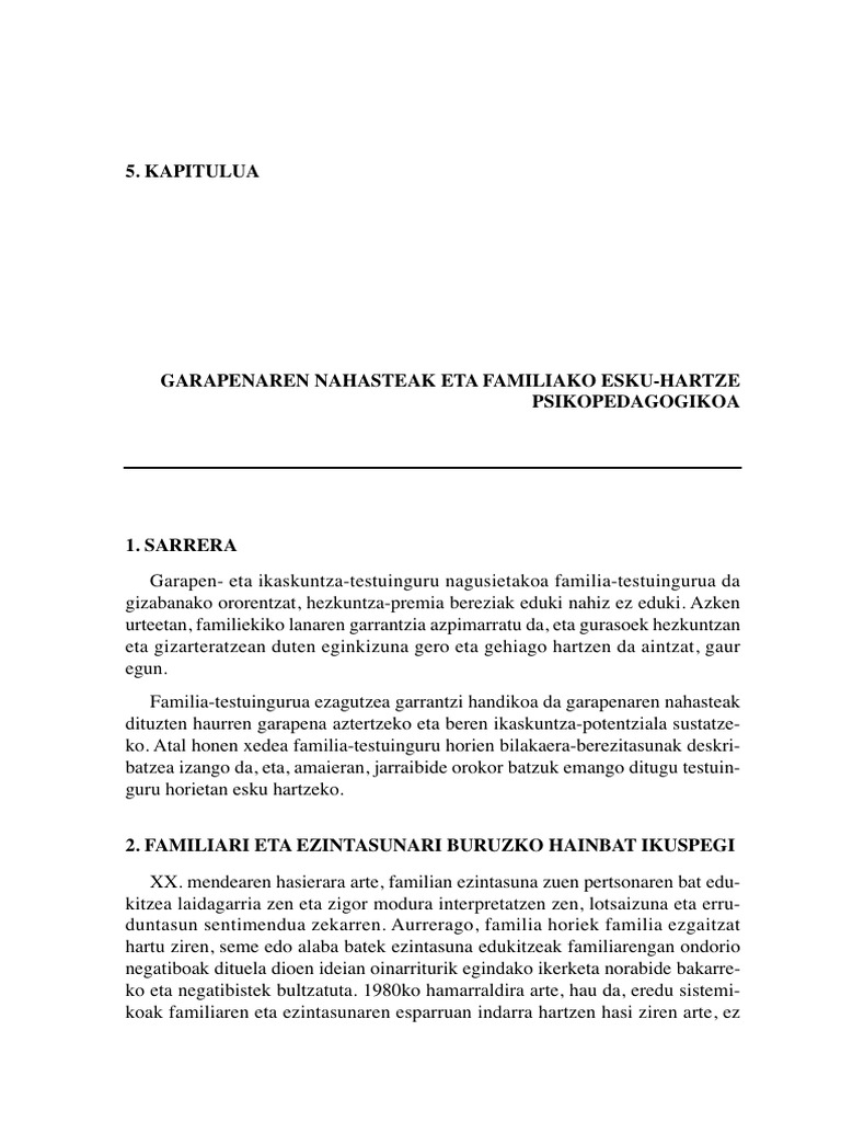 Esku Hartze Psikopedagogikoa 1 | PDF