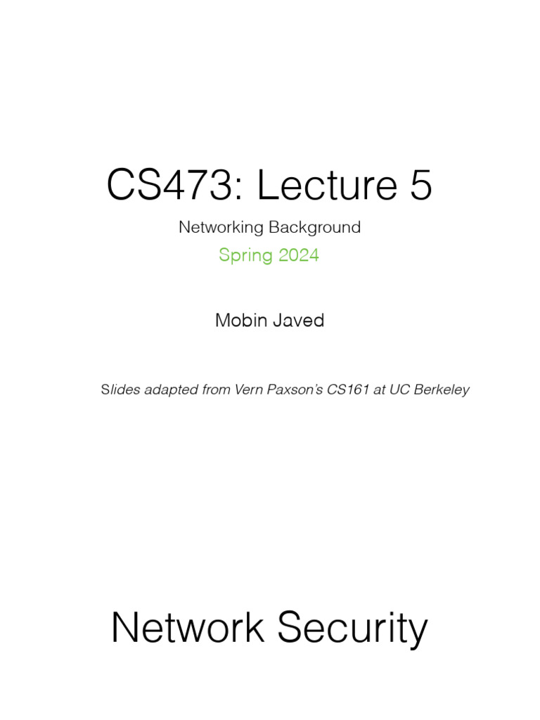 Lec5-NetworkingBackground | PDF