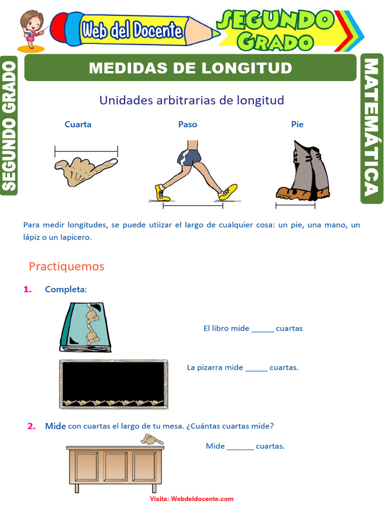 Medidas de Longitud para Segundo Grado de Primaria | PDF | Longitud ...