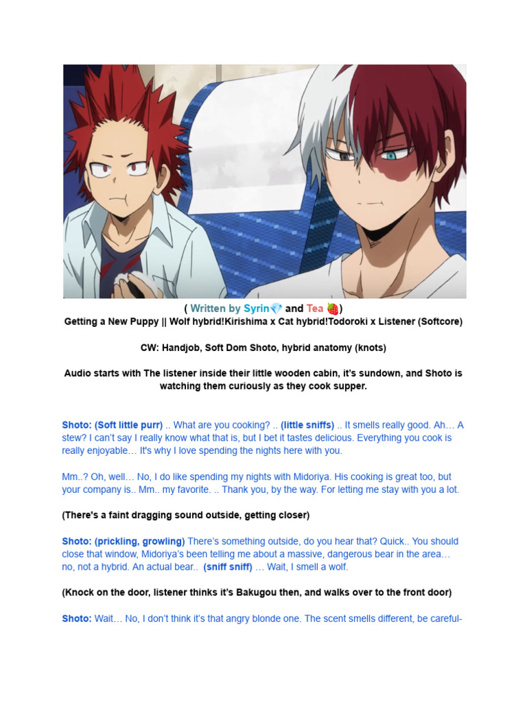 Kirishima and Todoroki: A Cozy Encounter | PDF | Zoology