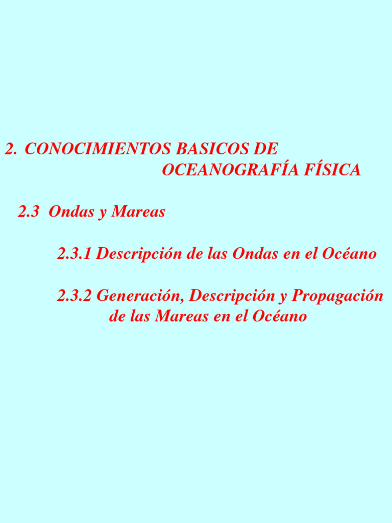 Teoría de Ondas en El Mar | PDF | Marea | Olas