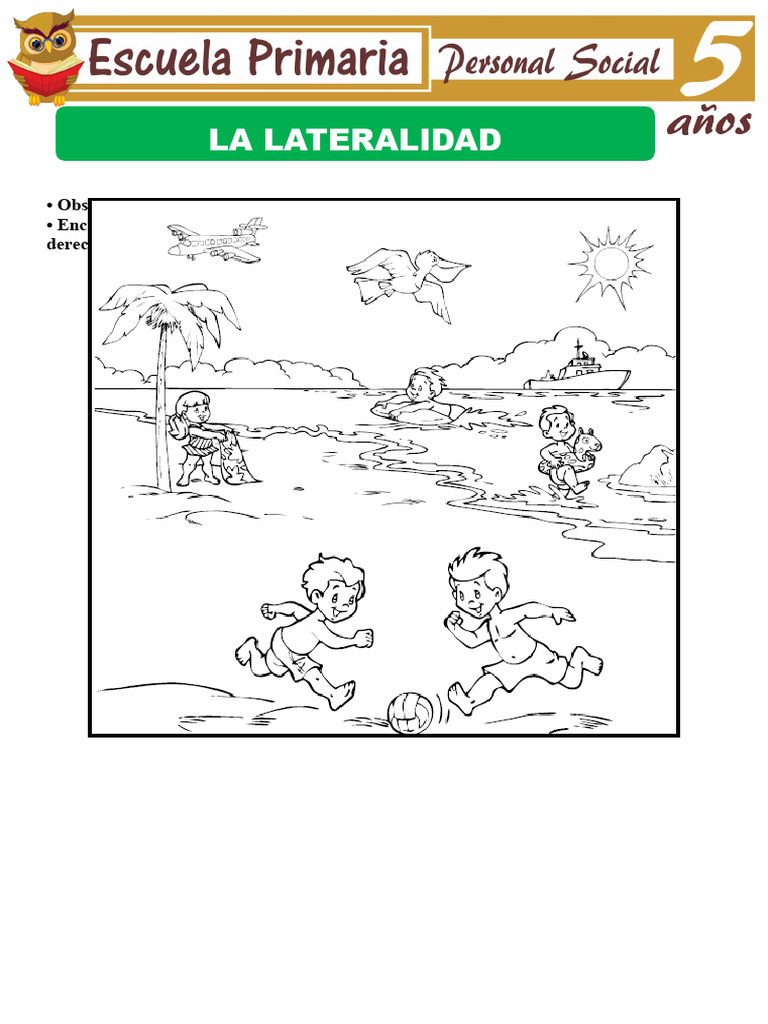 Fichas de Lateralidad para Ninos de Cinco Anos | PDF