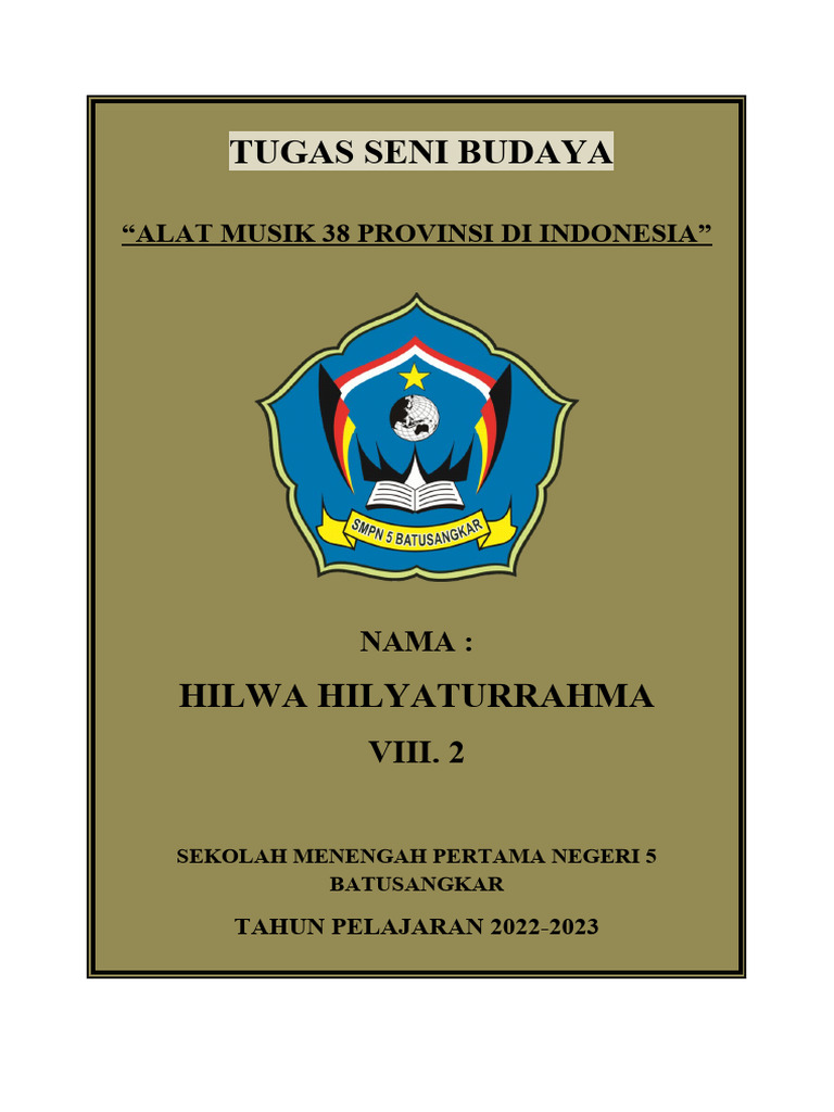 Tugas Alat Musik 38 Provinsi | PDF