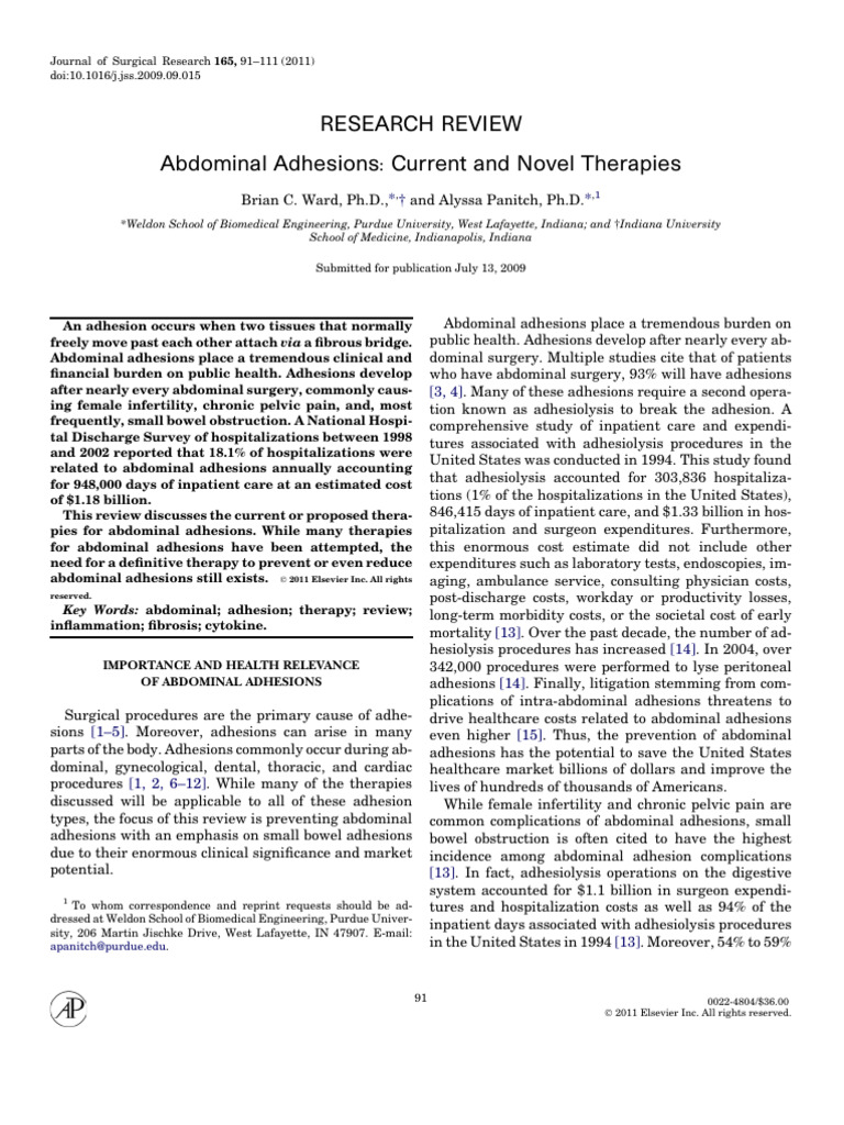 Abdominal Adhesions | PDF | Surgery