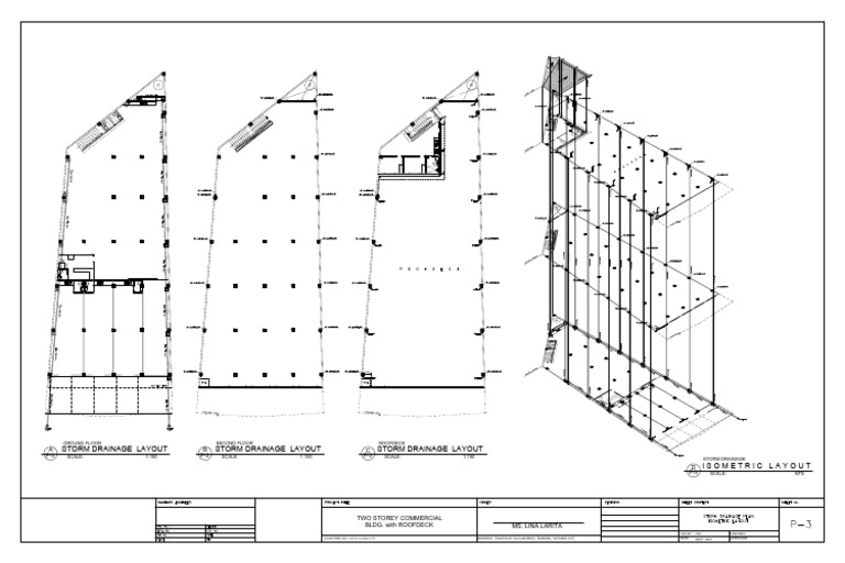 Storm Drainage Layout Isometric Layout Storm Drainage Layout Storm ...