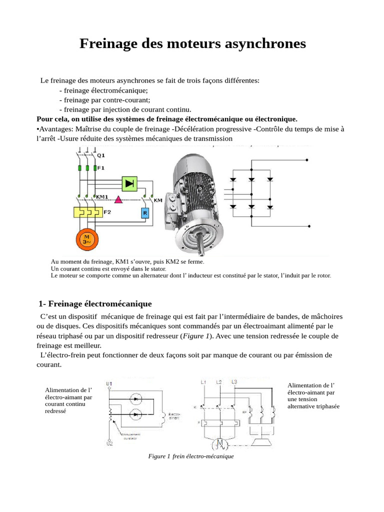 Freinage Des Moteurs Asynchrones | PDF | Frein | Électrotechnique