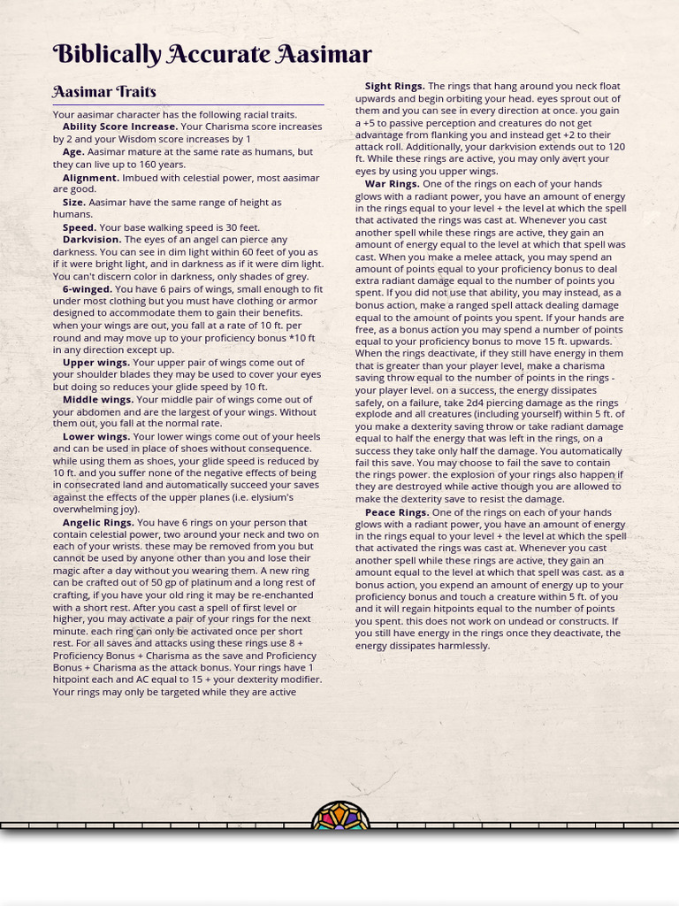 Accurate Aasimar | PDF