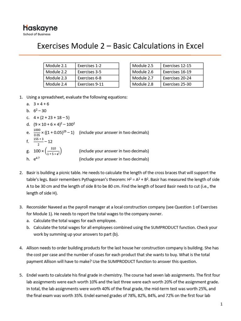 Module 2 - Exercises | PDF | Interest | Prices