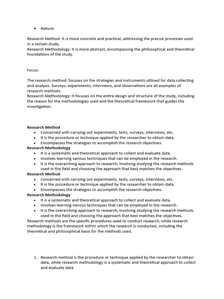 Rsearch Methodology and Research Methods | PDF