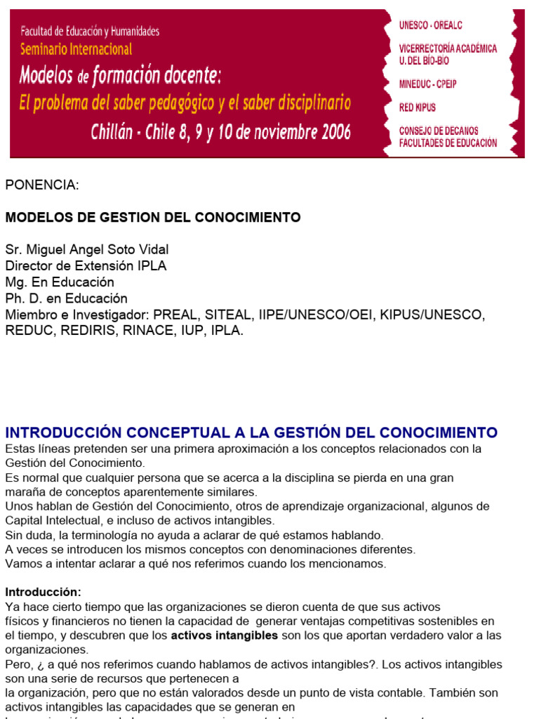 Modelos de Gestion Del Conocimiento | PDF | Business | Conocimiento administrativo