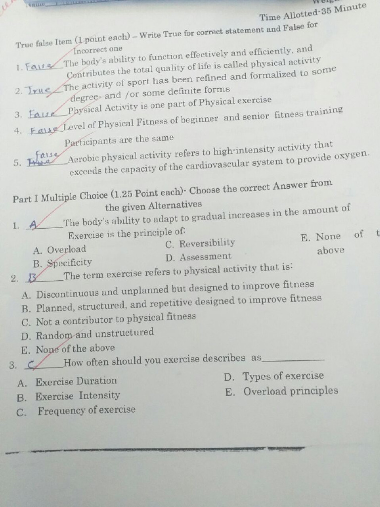 Last Year Exam HPE | PDF