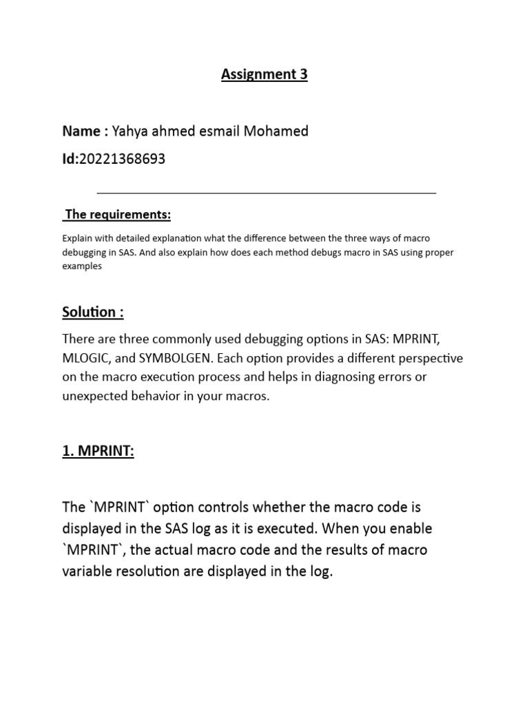 Final Assignment | PDF | Macro (Computer Science) | Debugging