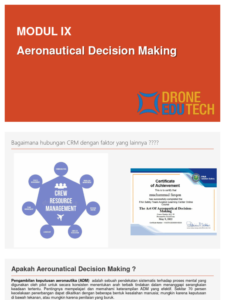 Modul 9 Aeronautical Decision Making (ADM) | PDF