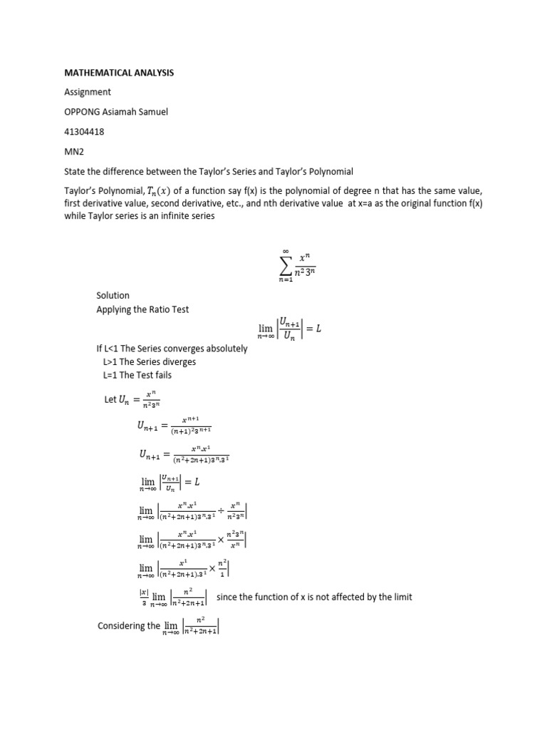 Mathematical Analysis Ass 2 | PDF | Complex Analysis | Mathematical Objects