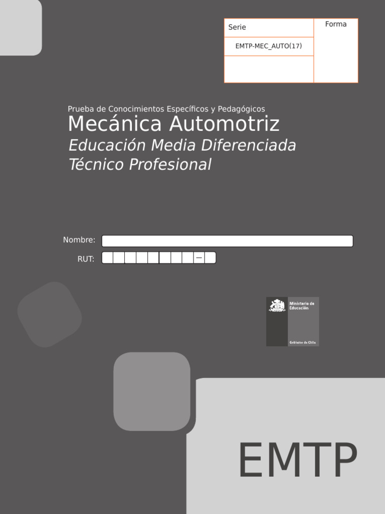 30 Instrumento Emtp-Mec - Auto | PDF | Plan de estudios | Pistón