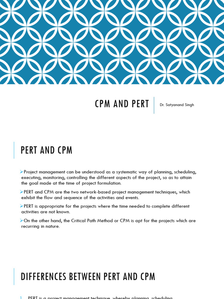CPM and PERT Example | Download Free PDF | Project Management | Applied ...