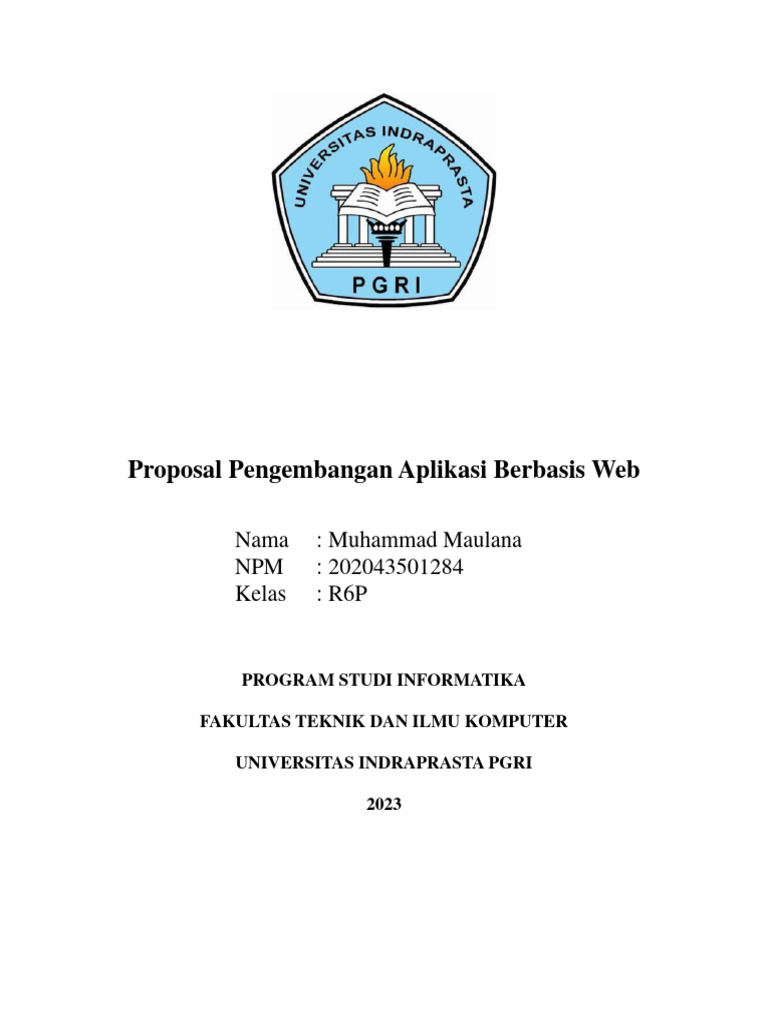 Proposal Pengembangan Aplikasi Berbasis Web | PDF