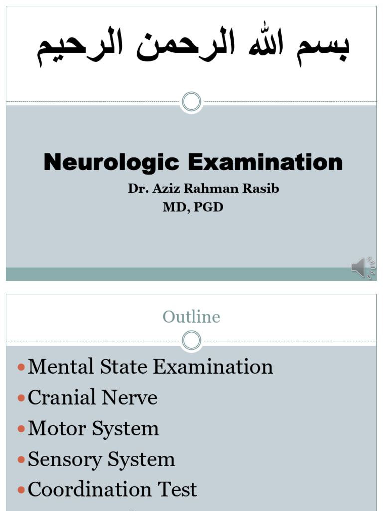 Neurologic Exam | PDF