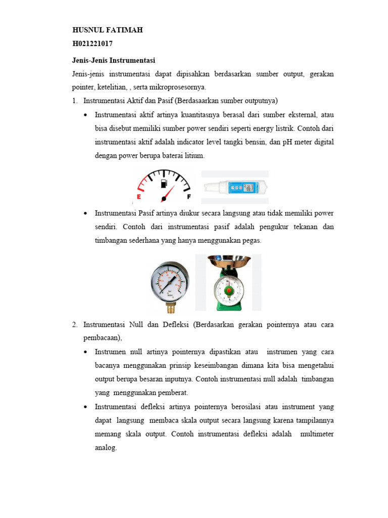 Jenis-JENIS INSTRUMENTASI | PDF