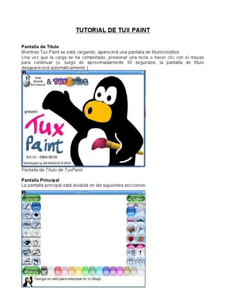 Tutorial de Tux Paint | PDF