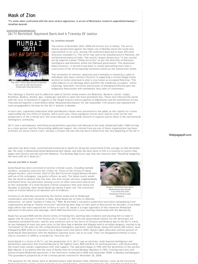 26-11 Revisited Raymond Davis and A Travesty of Justice | PDF ...