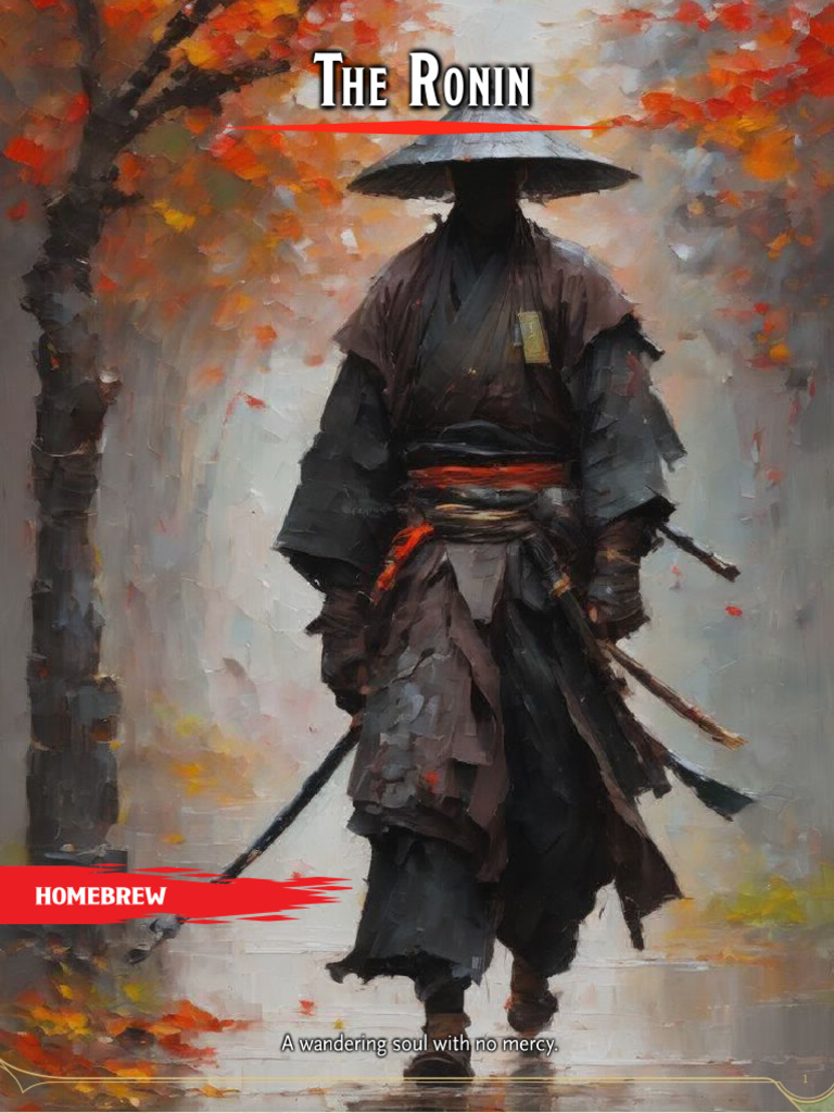 The Ronin (D&D 5th Ed.) - GM Binder | PDF | Samurai