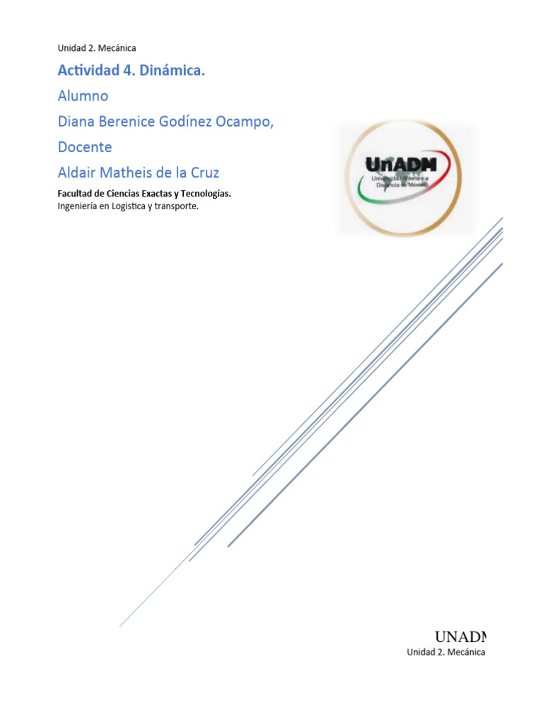 Lfis U2 A4 Digo | PDF | Fuerza | Mecánica