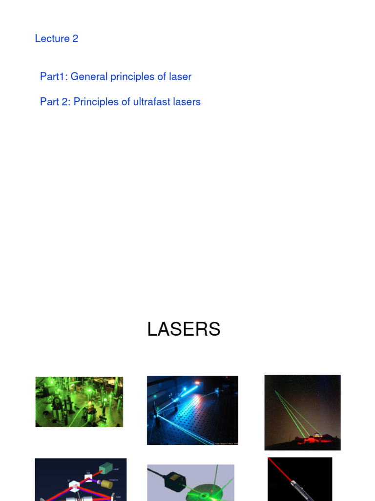 Lecture 2, Part 1 | PDF | Laser | Quantum Optics