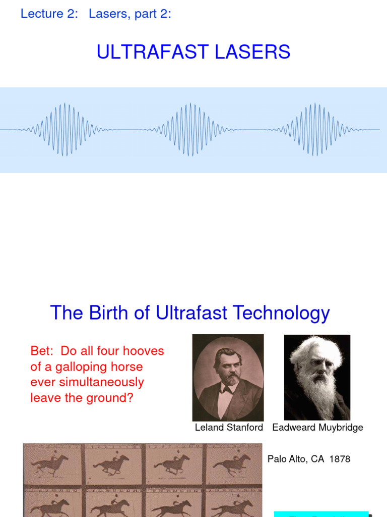 Lecture 3 Ultrafast Lasers | PDF
