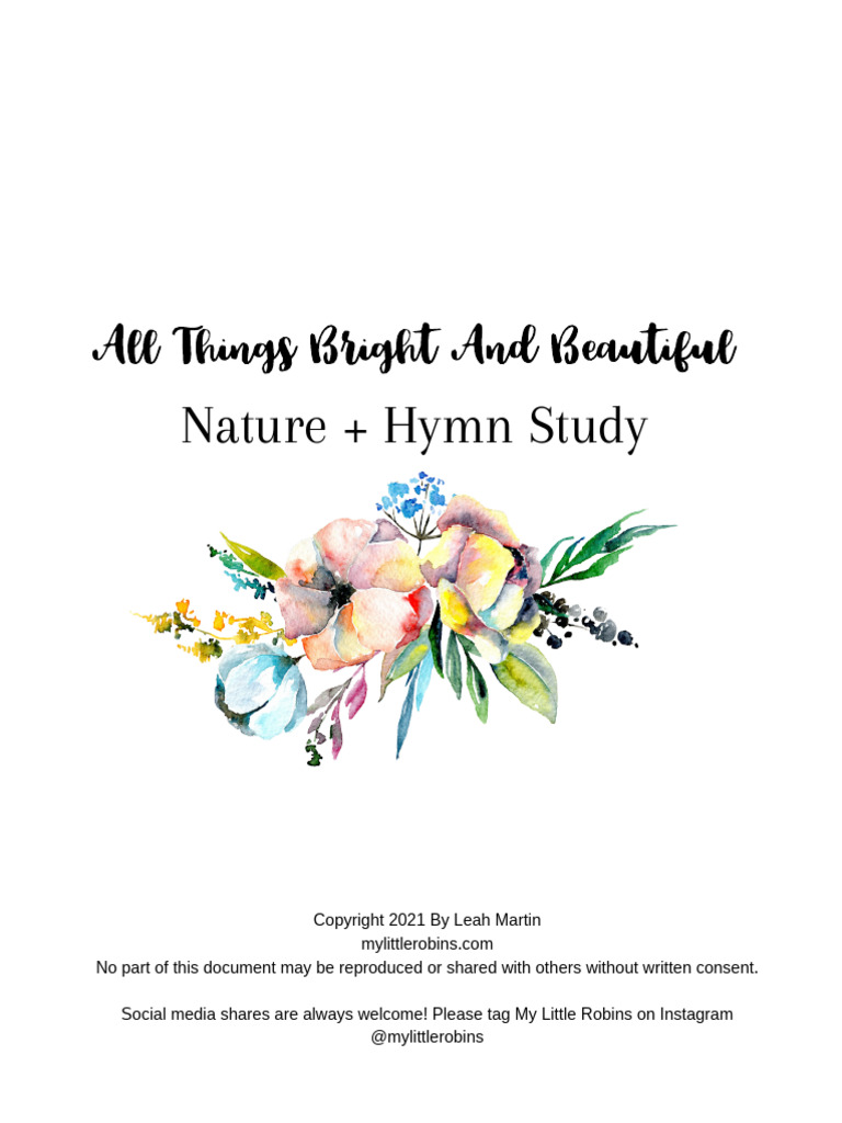 All Things Bright and Beautiful | PDF | God The Father