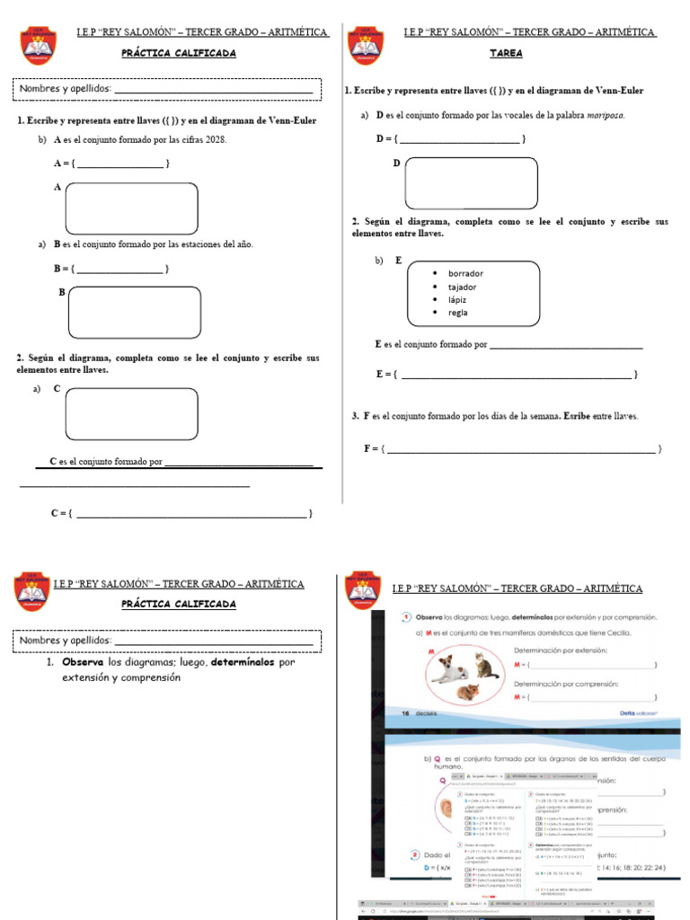 2semana Matematica 3a Pdf Matemáticas