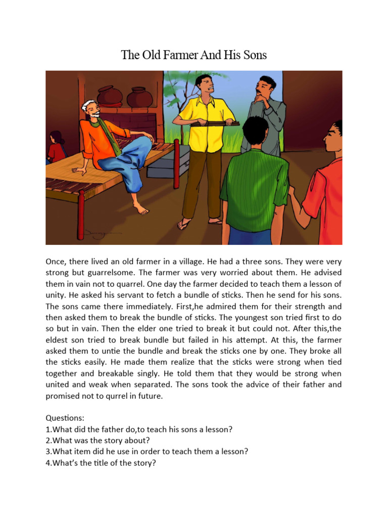 The Old Farmer and His Sons | PDF