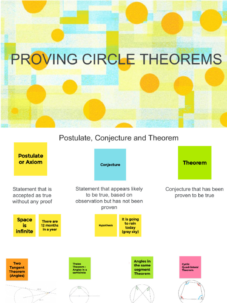 2022-2023 Y10 Term 3 - Proving Circle Theorem | PDF