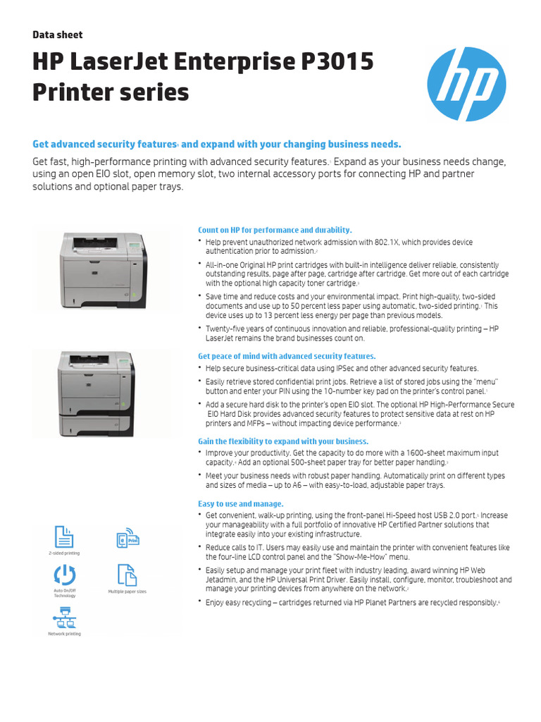 HP-3015 DataSheet | Download Free PDF | Computer Science | Office Equipment