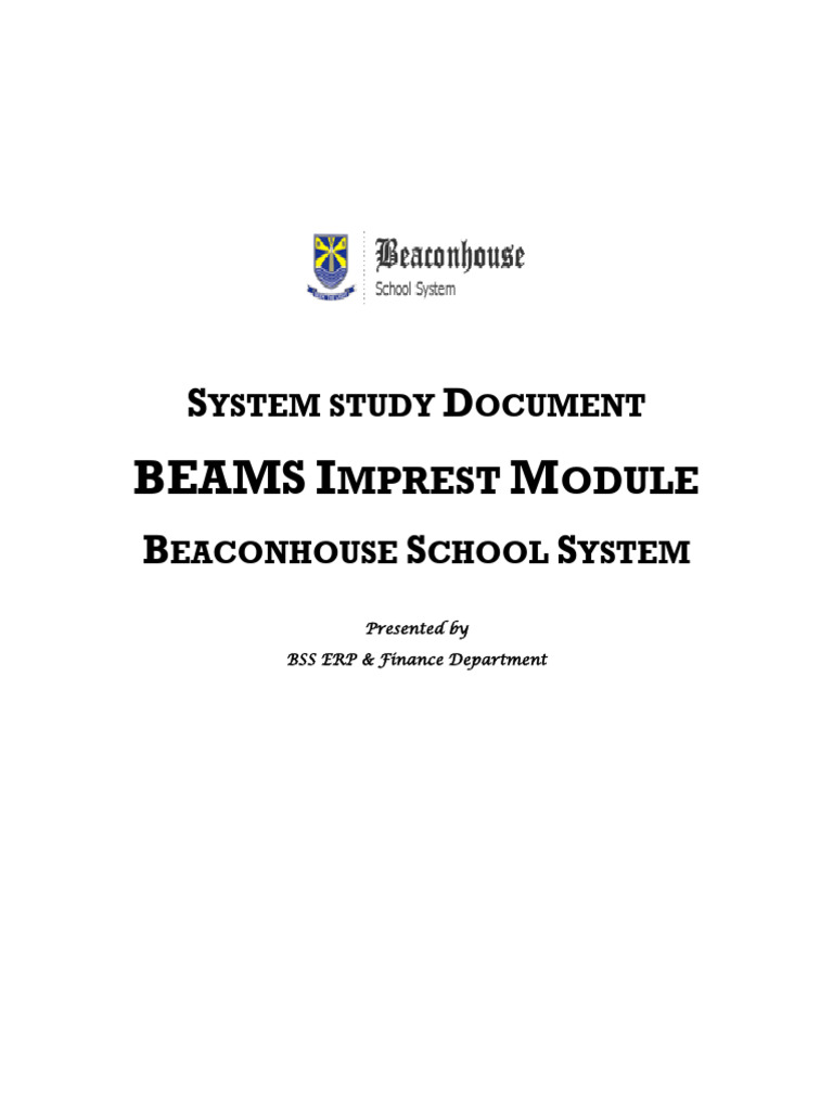 BSS-System Study-Imprest Module - Final | PDF | Debits And Credits | Banks