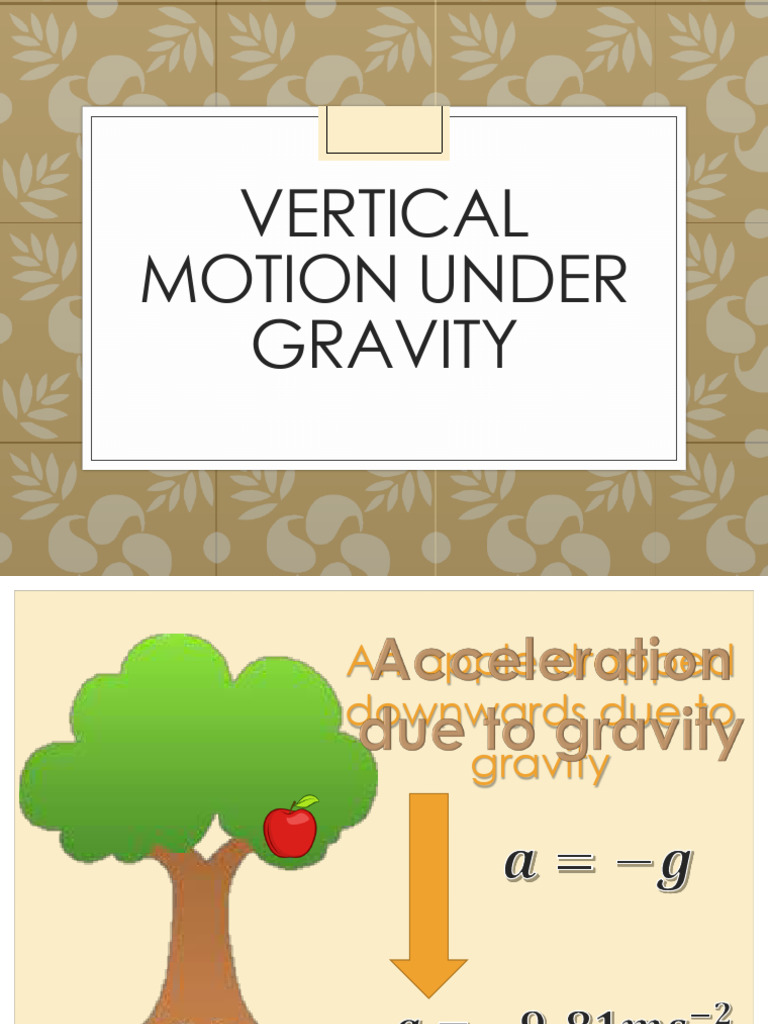 Chapter 3 Vertical Motion Under Gravity Students | PDF | Dynamics ...