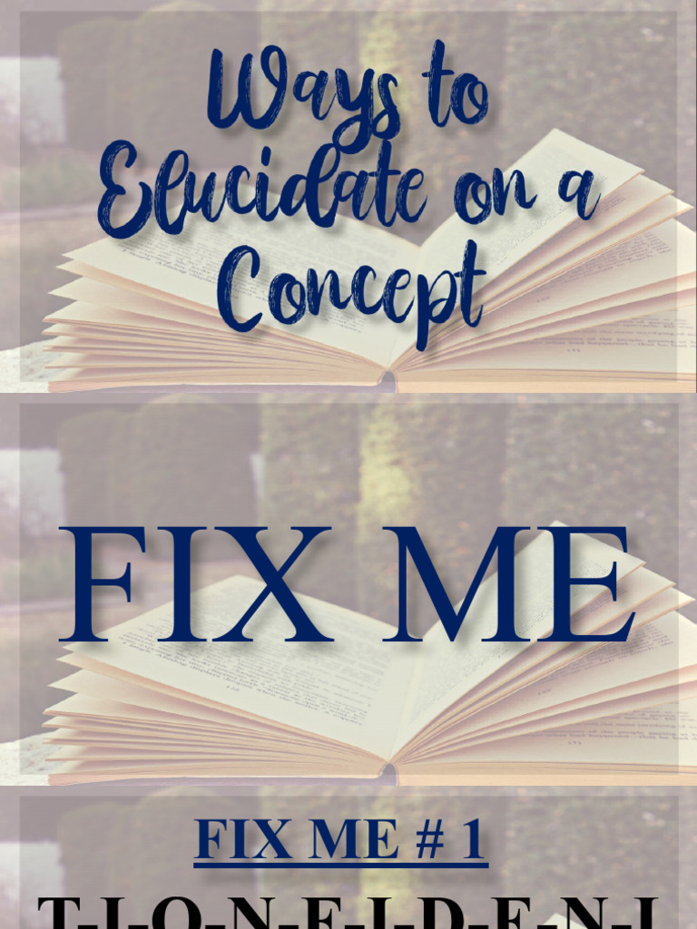 Lesson 6 Ways To Elucidate On A Concept by Definition Explication and Clarification | PDF ...