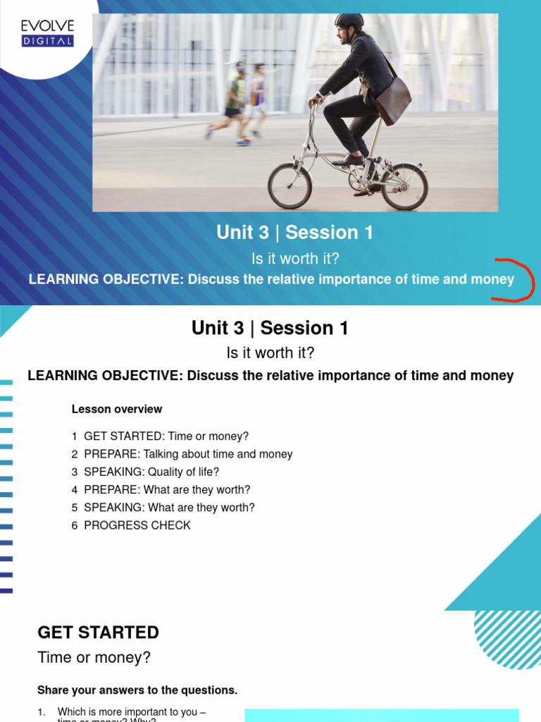 Unit 3 - Session 1: Is It Worth It? | PDF