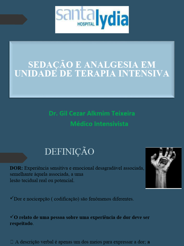 Sedação e Analgesia na UTI: Guia Prático | PDF | Midazolam | Dor