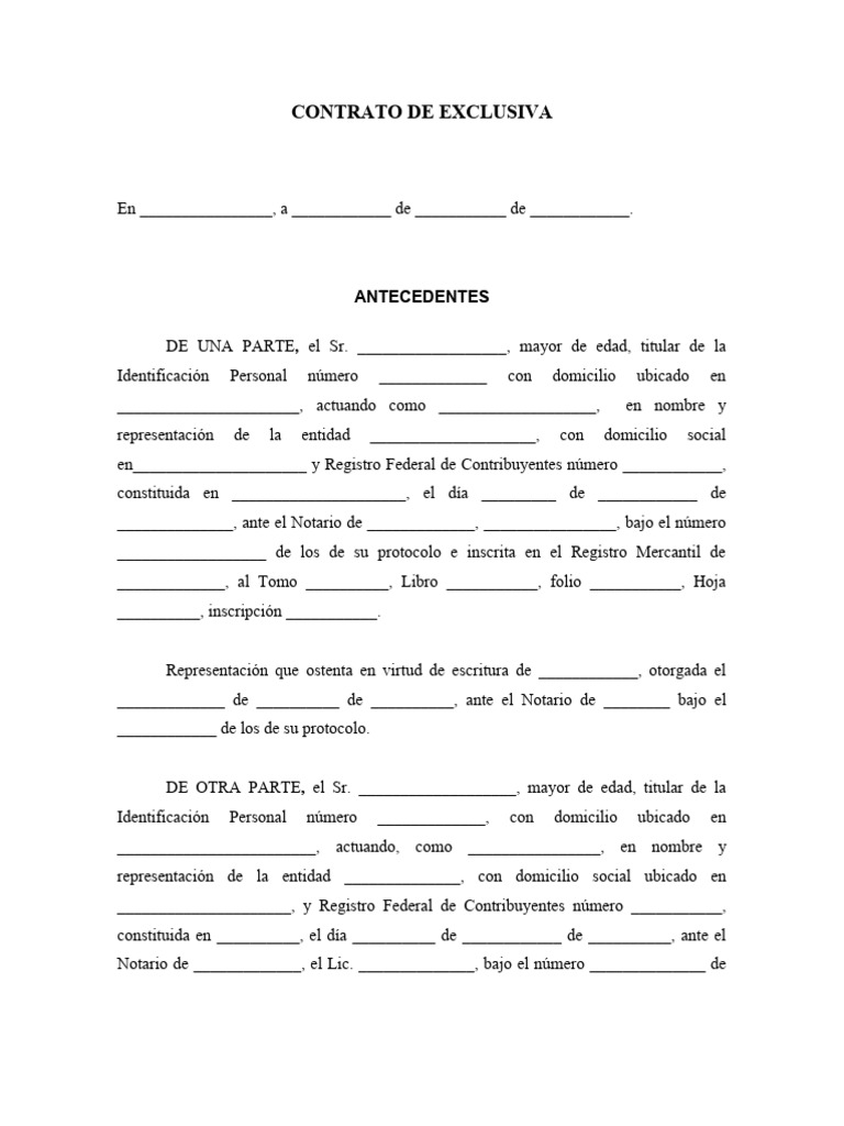 Contrato de Exclusiva | PDF | Daños y perjuicios | Business