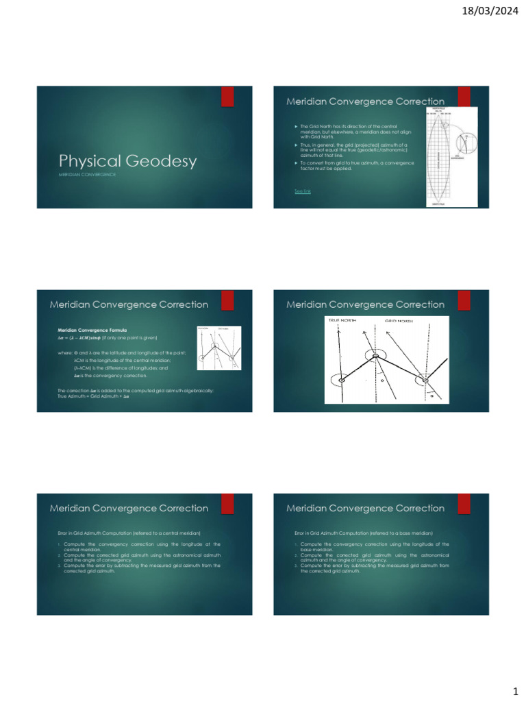 Meridian Convergence Correction Guide | PDF