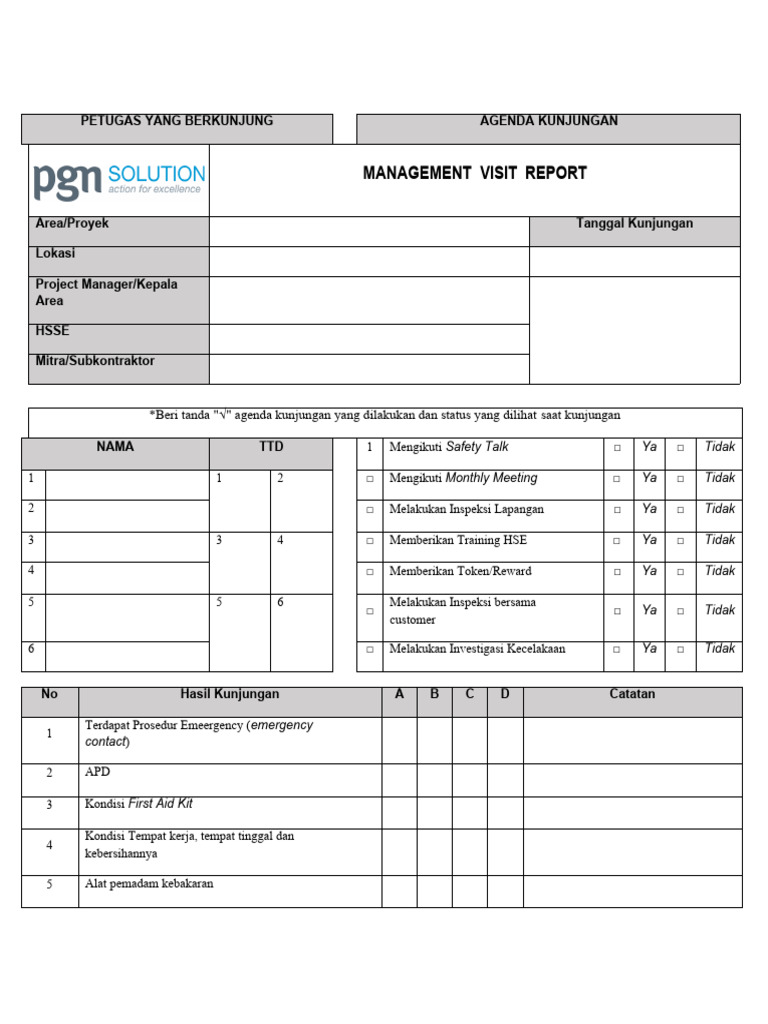 Form Managemet Visit Report | PDF
