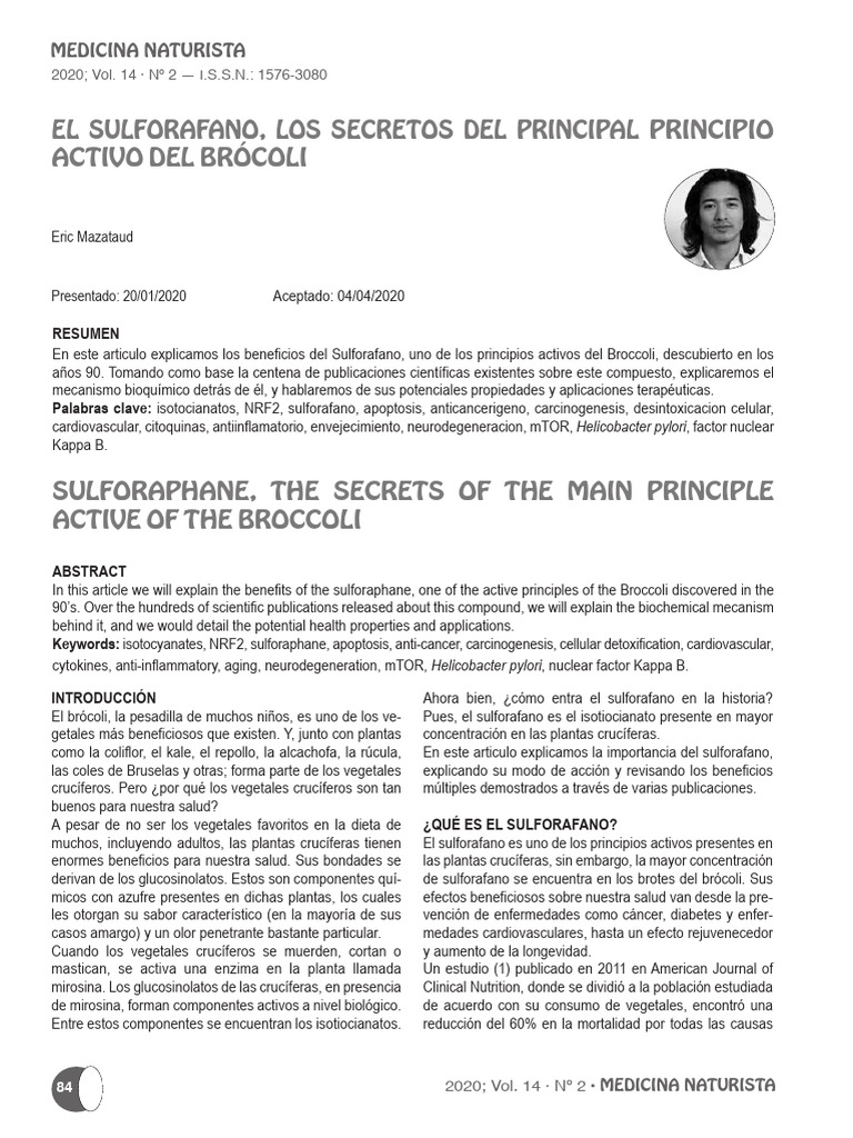 Sulforafano: Beneficios en Parkinson y Cáncer | PDF | Cáncer ...