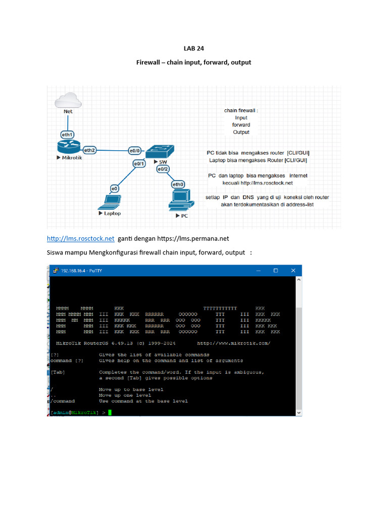 Lab 24 - Chain - Firewall Muhamad Fajar | PDF | Firewall (Computing) | Computing