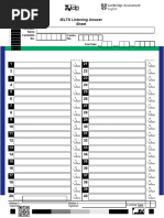 IELTS Reading Answer Sheet | PDF | International English Language ...