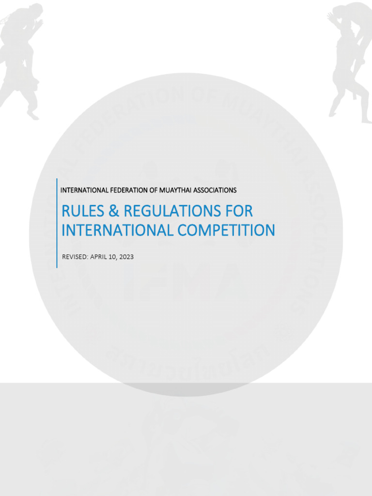 IFMA Rules and Regulations v2.04 1 | PDF | Doping In Sport | Referee