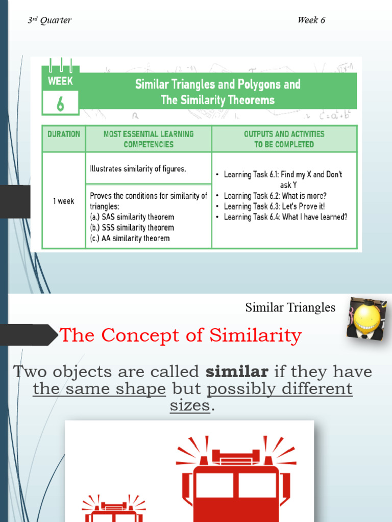 Week 6 Similar Triangles | PDF | Shape | Triangle